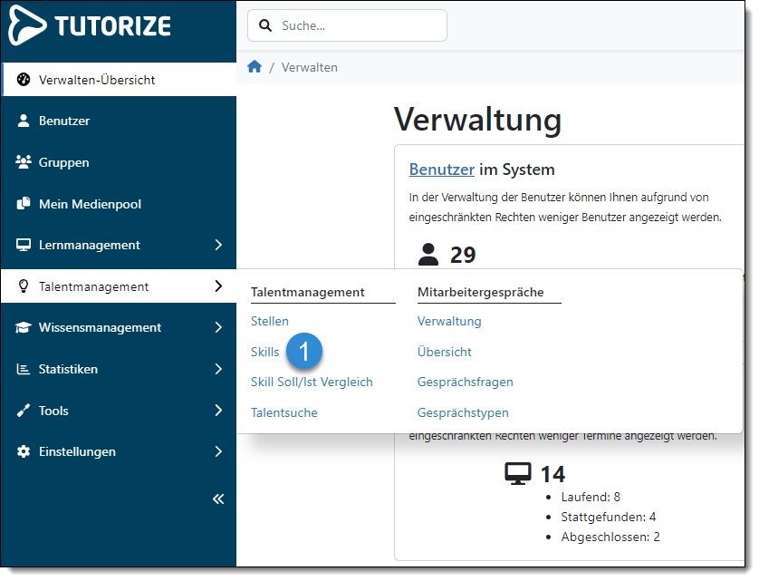 So legen Sie Skills an und verwalten diese | TUTORize